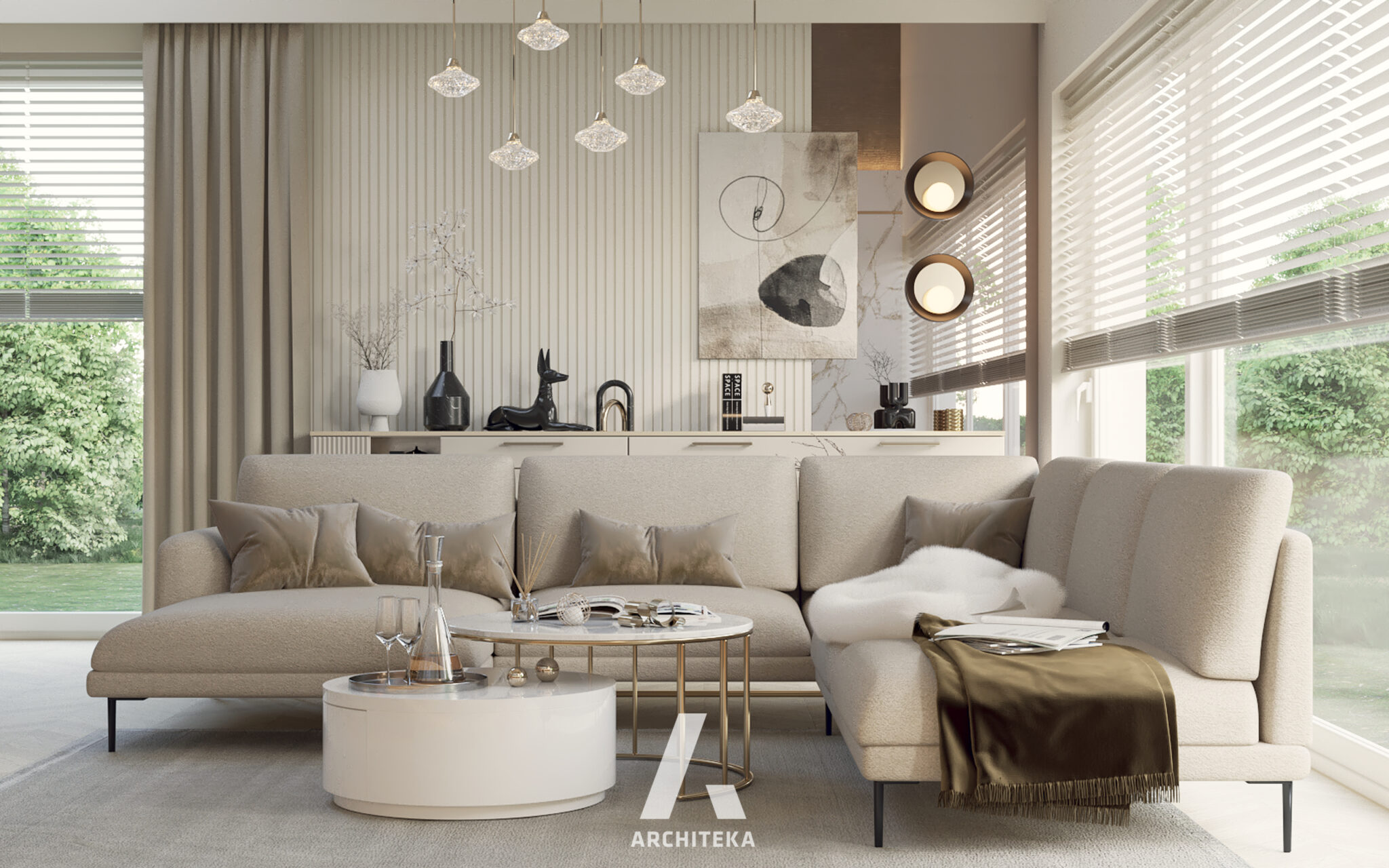 Projekt wnętrza M230 | Modern Soft - Architeka projektowanie wnętrz ...