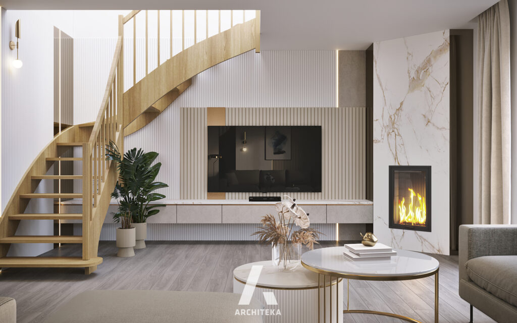 Projekt wnętrza M130 | Modern Elegance - Architeka projektowanie wnętrz ...